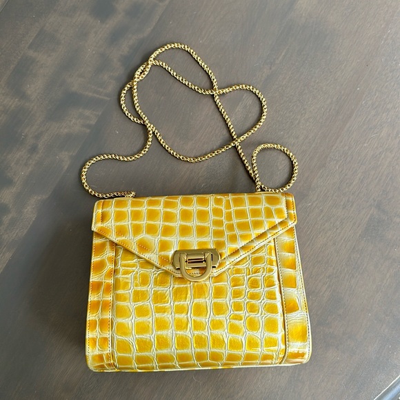 Frenchy Of California | Bags | Frenchy Of California Yellow Alligator ...